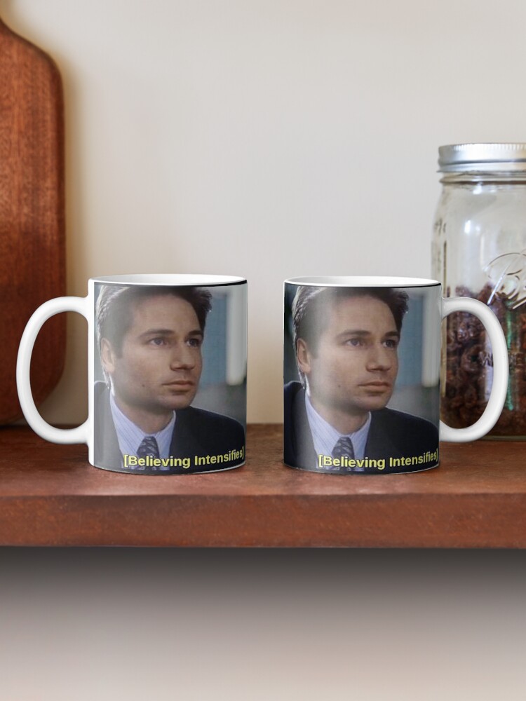 "BELIEVING INTENSIFIES! FOX MULDER / X FILES" Coffee Mug for Sale by ...