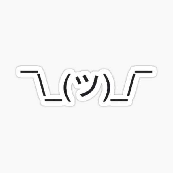 "Shrug emoji" Sticker for Sale by Slow-snail9 | Redbubble