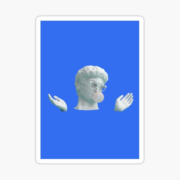 "Sculpture Meme wearing glasses chill, ignore the problem, i don’t care ...