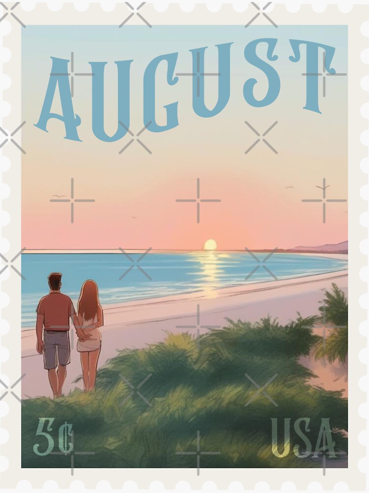 August - Taylor Sticker - Postage Stamp Sticker sold by Theorizing ...