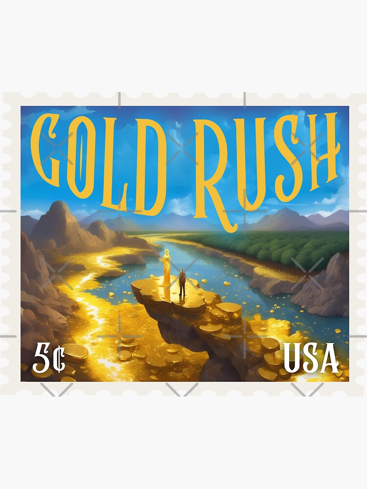 Gold Rush - Taylor Sticker - Postage Stamp Sticker sold by Nunnery ...