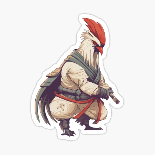 "Ninja Rooster" Sticker for Sale by Amir Faysal | Redbubble