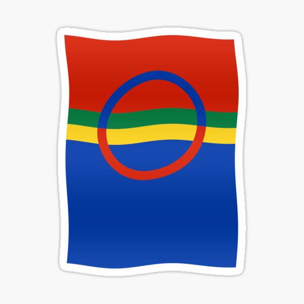"Sami Flag waving vertical" Sticker for Sale by stuwdamdorp | Redbubble