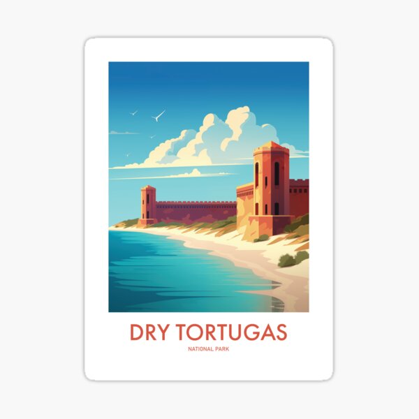 "DRY TORTUGAS NATIONAL PARK Minimal Travel Poster" Sticker for Sale by ...