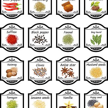 "spice sticker label Sticker 2" Sticker by abdolm | Redbubble