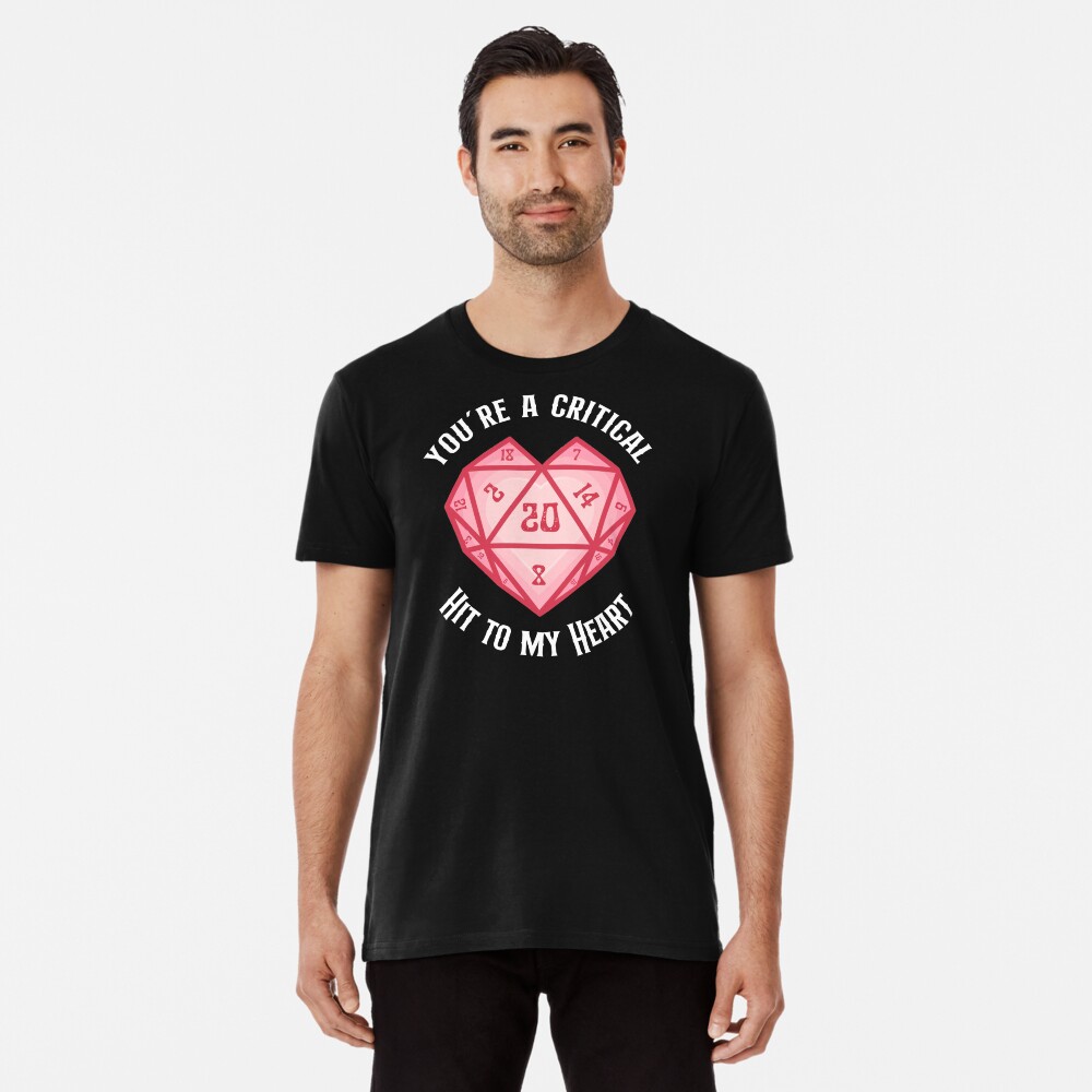 "D20 Heart: Dnd Valentines heart for d&d players: Critical hit to my ...