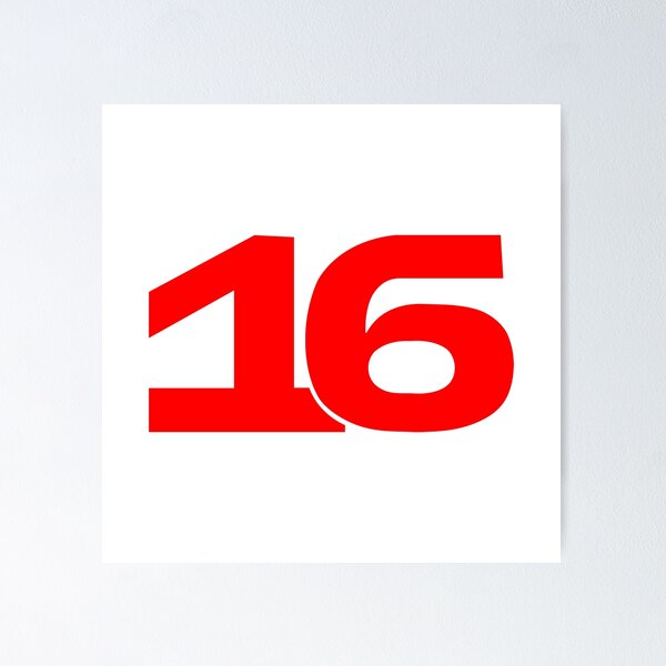 "Charles Leclerc 16 - F1 Racing Number" Poster for Sale by F1PIT ...