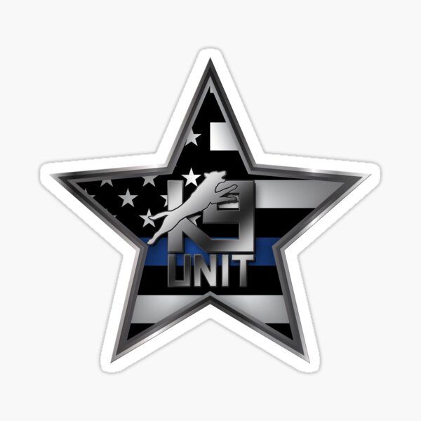 "K-9 Unit Badge -Police Dog Unit - Malinois" Sticker by k9printart ...