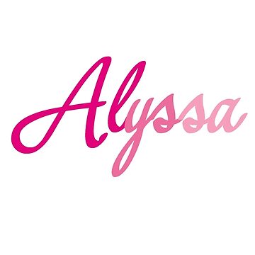 "Alyssa" Sticker for Sale by Shalomjoy | Redbubble