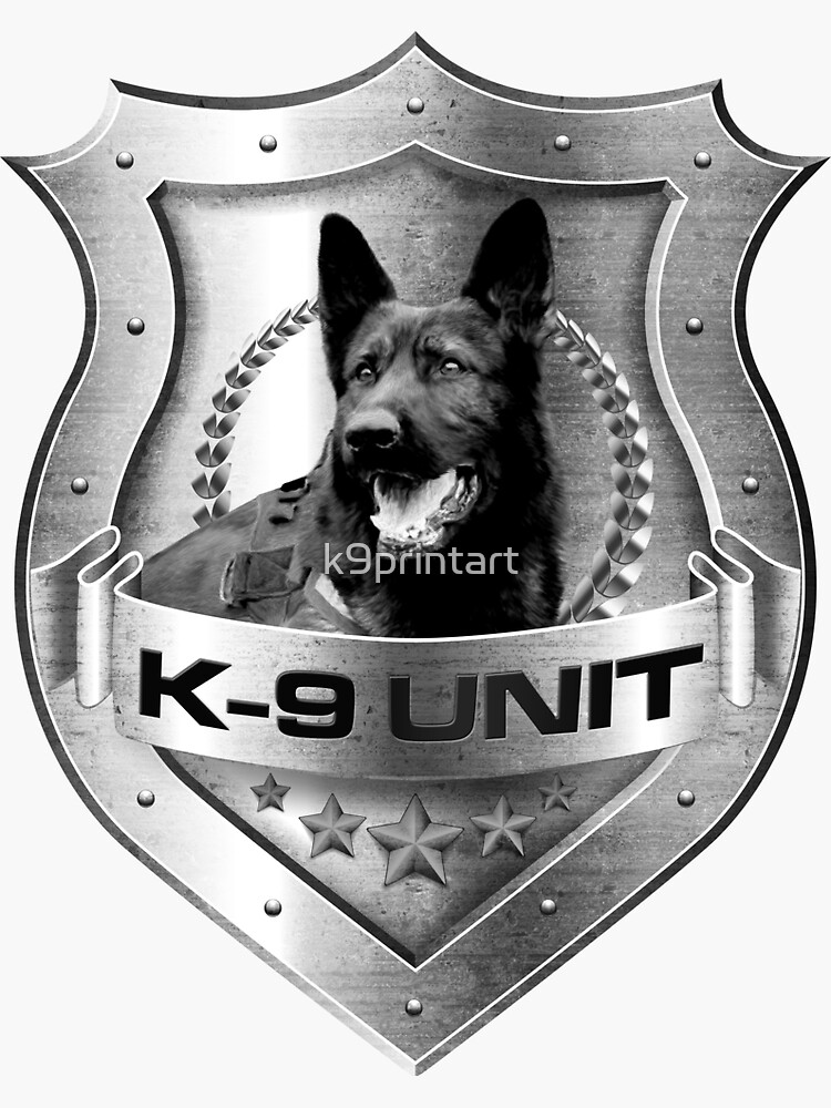 "Metal K-9 Unit Badge - German Shepherd" Sticker for Sale by k9printart ...