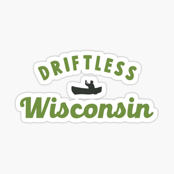 "Driftless Wisconsin Text Logo — Green" Sticker for Sale by DriftlessWI ...