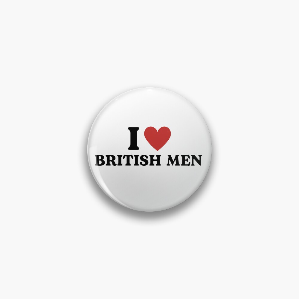 "I love British men" Sticker for Sale by curnowstickers | Redbubble