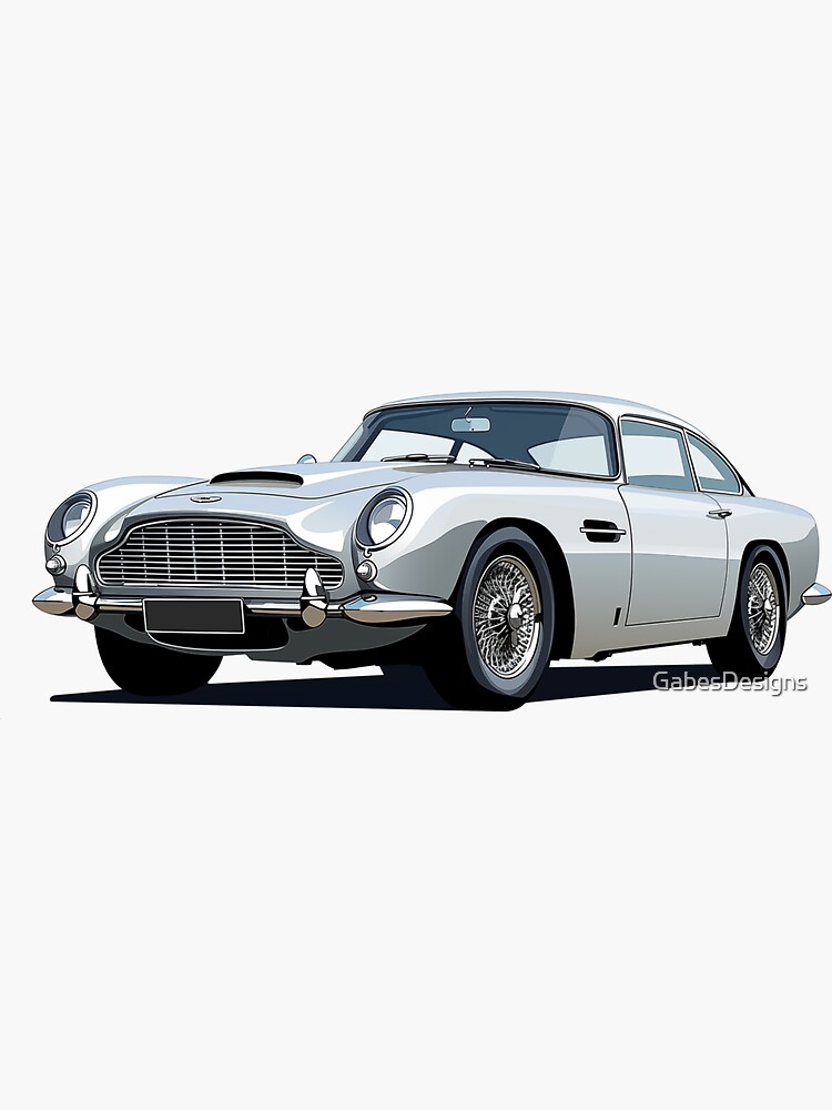 "Aston Martin DB5" Sticker for Sale by GabesDesigns | Redbubble