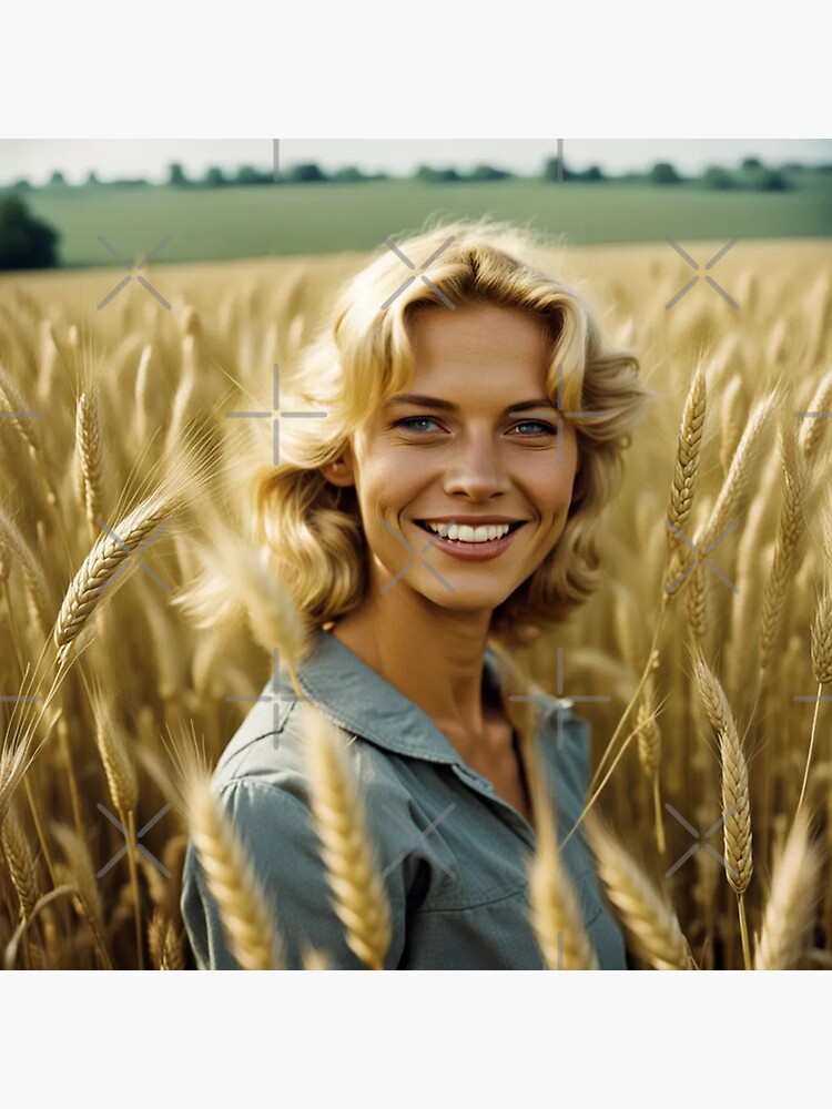 "Pretty East German poster girl on a collective farm" Sticker for Sale ...