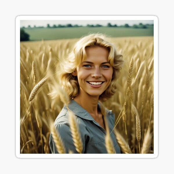 "Pretty East German poster girl on a collective farm" Sticker for Sale ...