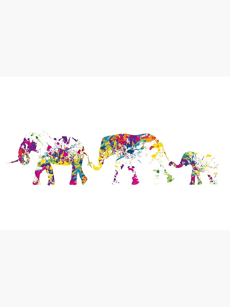 "Three happy elephants" Art Print for Sale by Bastl79 | Redbubble