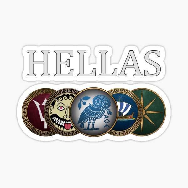 "Hellas Ancient Greece Hoplite Shields Phalanx" Sticker for Sale by ...