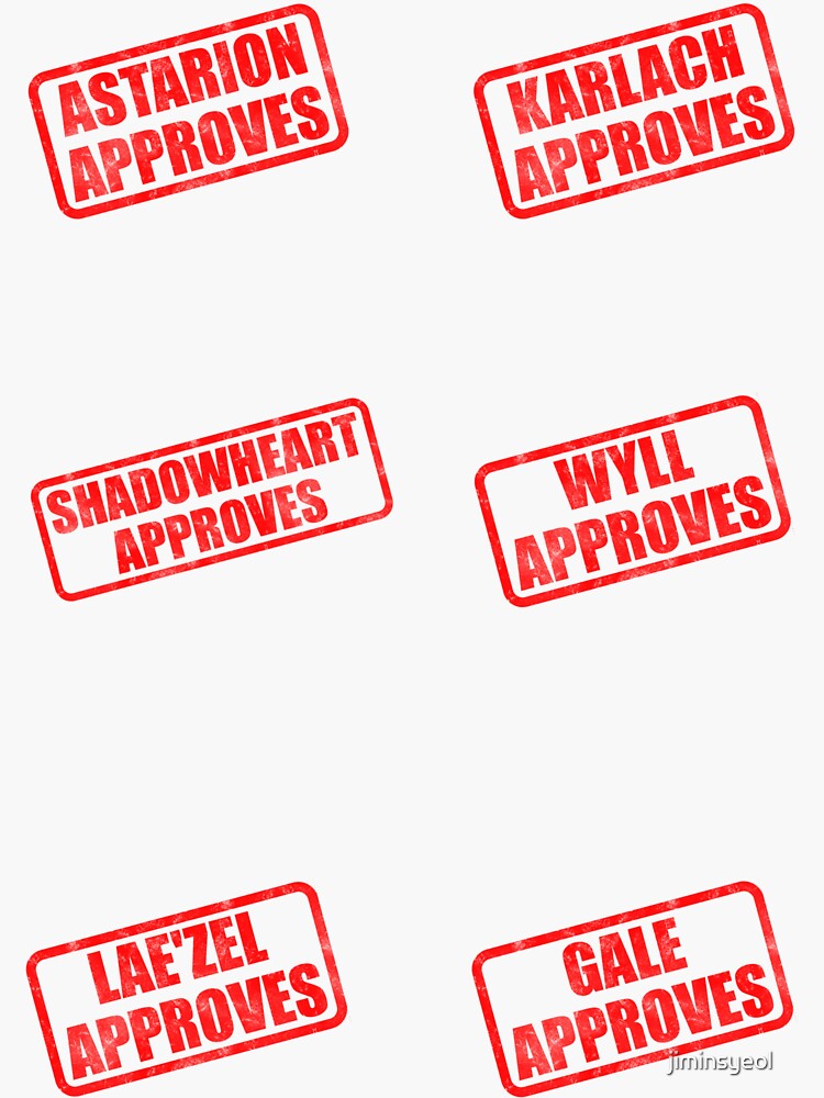 "BG3 Companions Approves Approval Stamps" Sticker by jiminsyeol | Redbubble