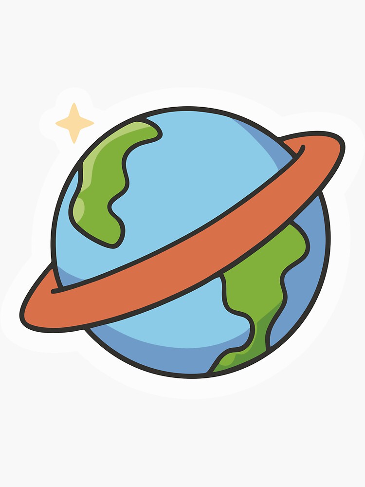 "Planet Sticker" Sticker for Sale by DomZonMerch | Redbubble