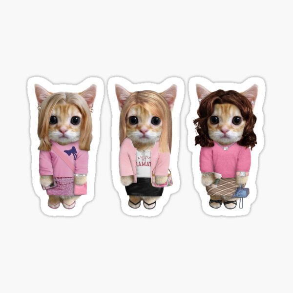 "Mean Girls Cats mini sticker pack" Sticker for Sale by drainsupply ...