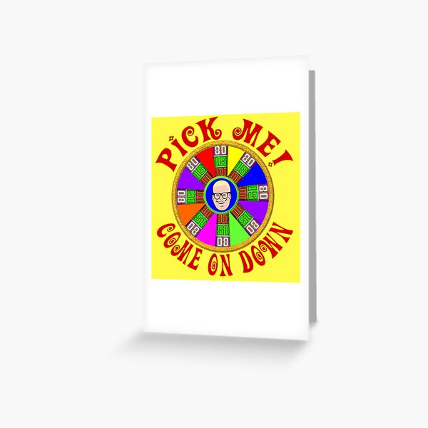 "TV Game Show - TPIR (The Price Is...) Big Wheel Spinner" Greeting Card ...