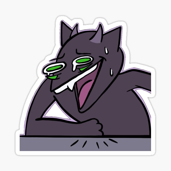 "Wheeze Laugh Chesh Meme Twitch Emote" Sticker for Sale by ...