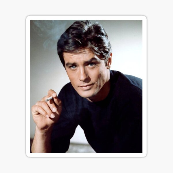 "Alain Delon a Alain Delon a Alain Delon" Sticker for Sale by Huffohop ...