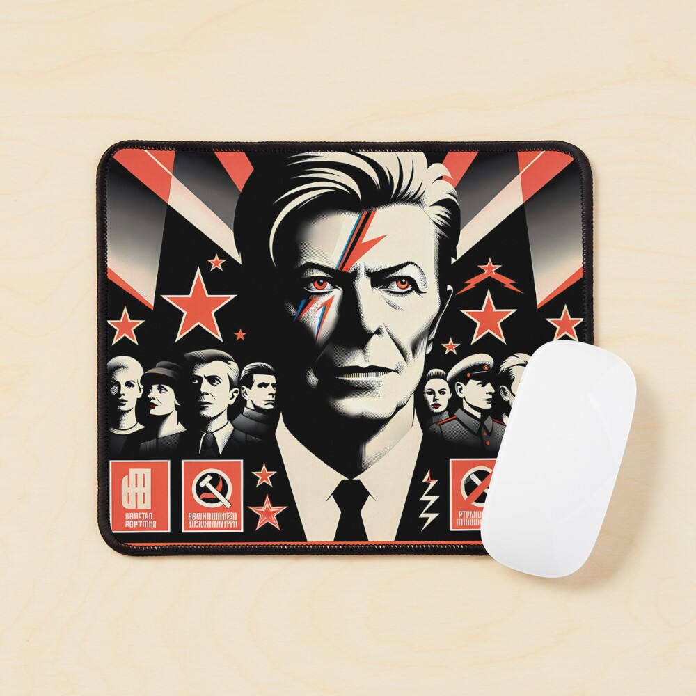 "David Bowie Communist Poster v2" Sticker for Sale by Sovietmovies ...