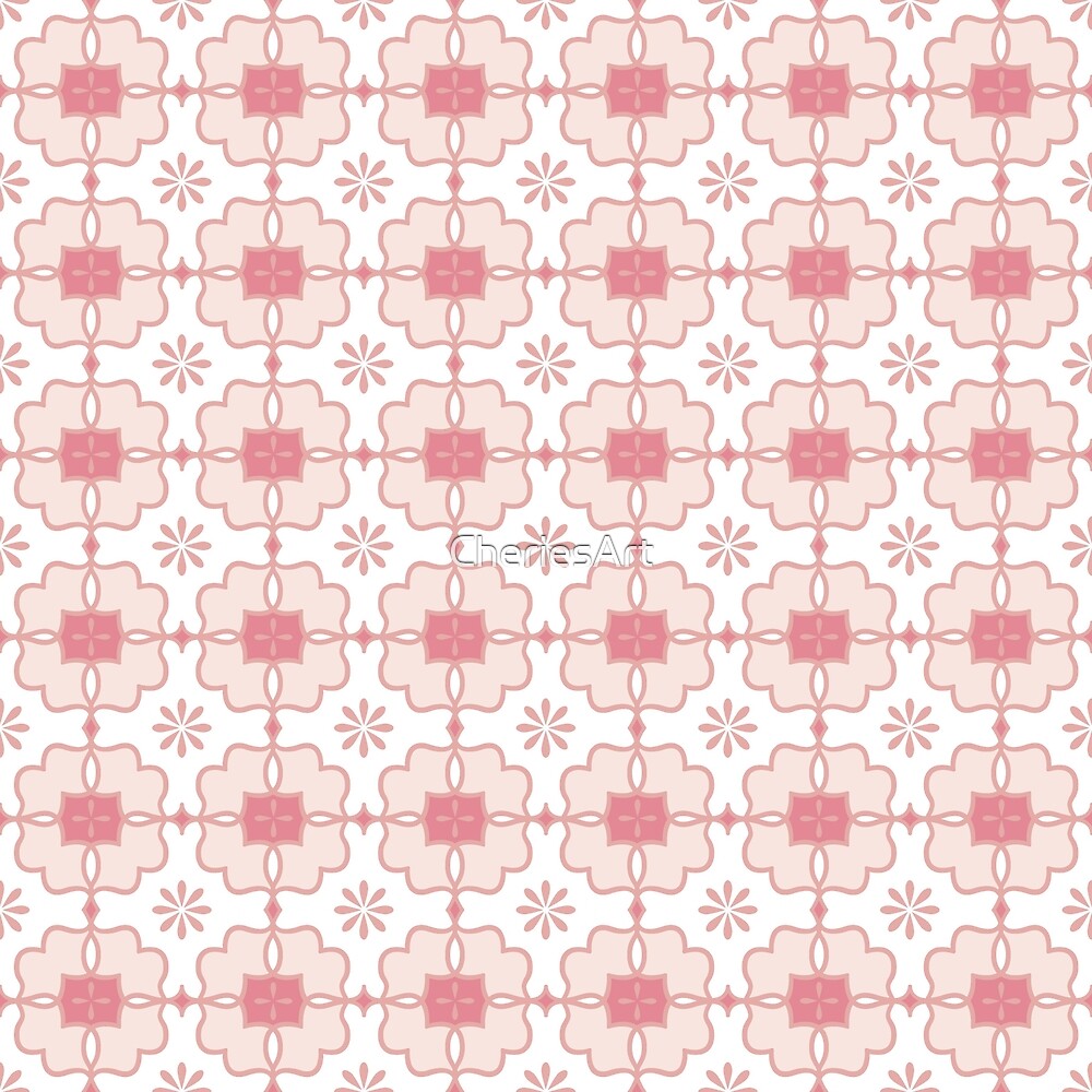 "Pale Pink and Pretty Pattern" by CheriesArt | Redbubble