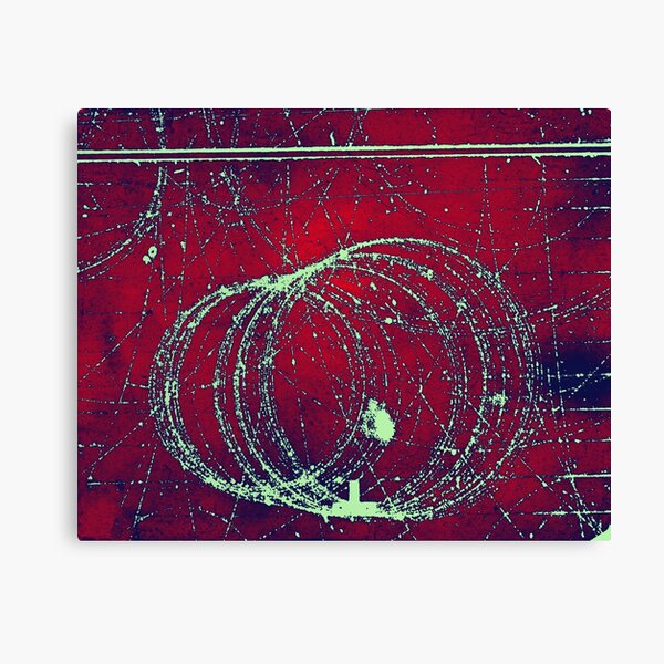 "Cloud Chamber Event, Electron and Positron" Canvas Print for Sale by ...
