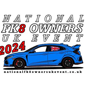 "2024 National FK8 Owners UK Event - Racing Blue / Boost Blue" Sticker ...