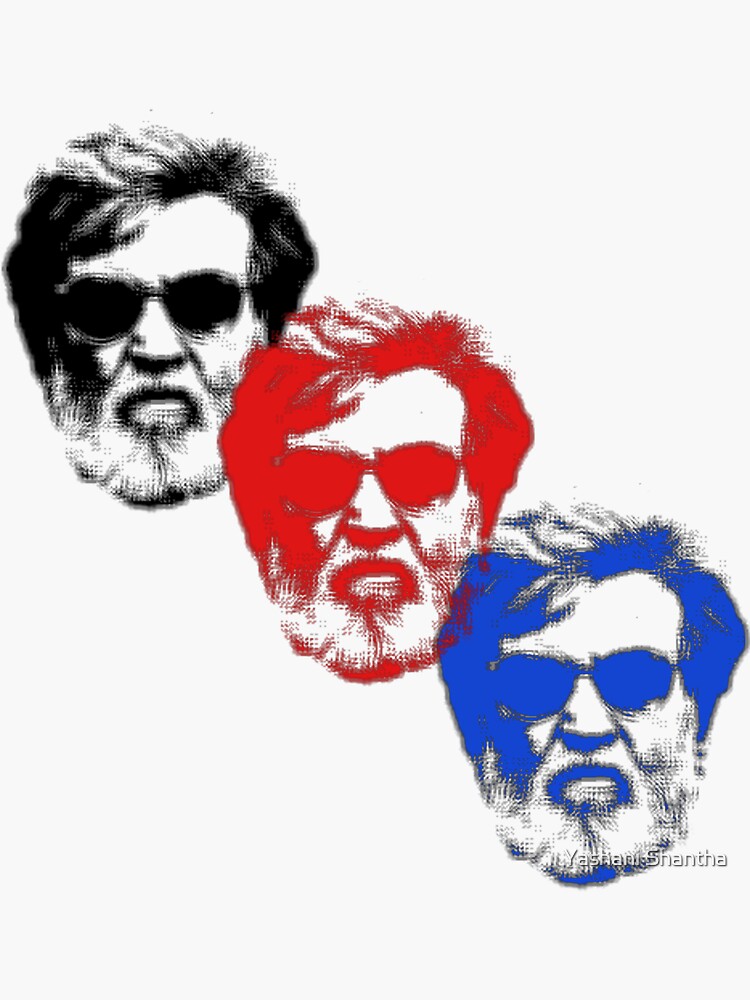 "Seeing Triple-Rajini" Sticker by yasha007 | Redbubble