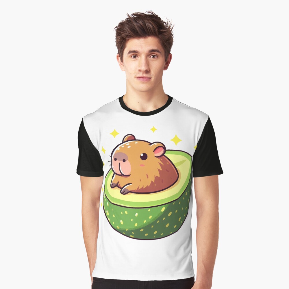 "Cute Capybara Avocado " Sticker for Sale by Delidream | Redbubble