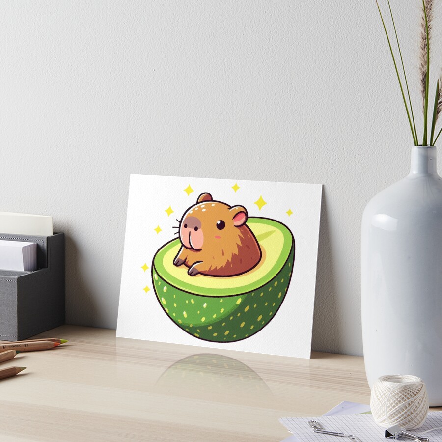 "Cute Capybara Avocado " Poster for Sale by Delidream | Redbubble