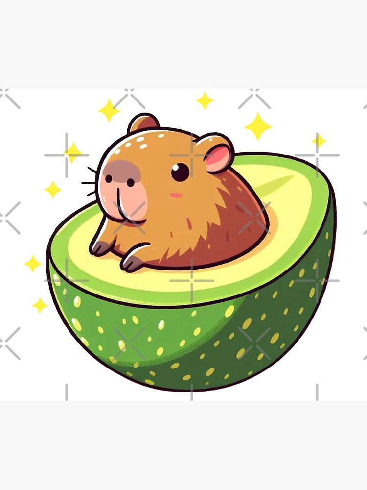 "Cute Capybara Avocado " Poster for Sale by Delidream | Redbubble