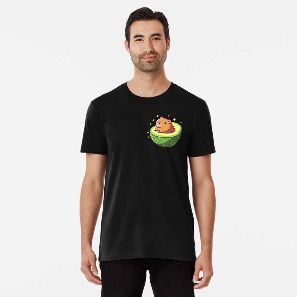 "Cute Capybara Avocado " Sticker for Sale by Delidream | Redbubble