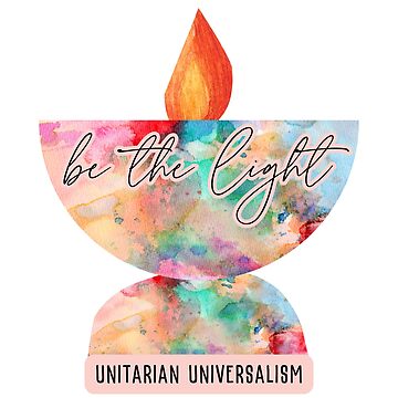 "UU Unitarian Universalism Chalice "Be The Light" Pink Watercolor ...