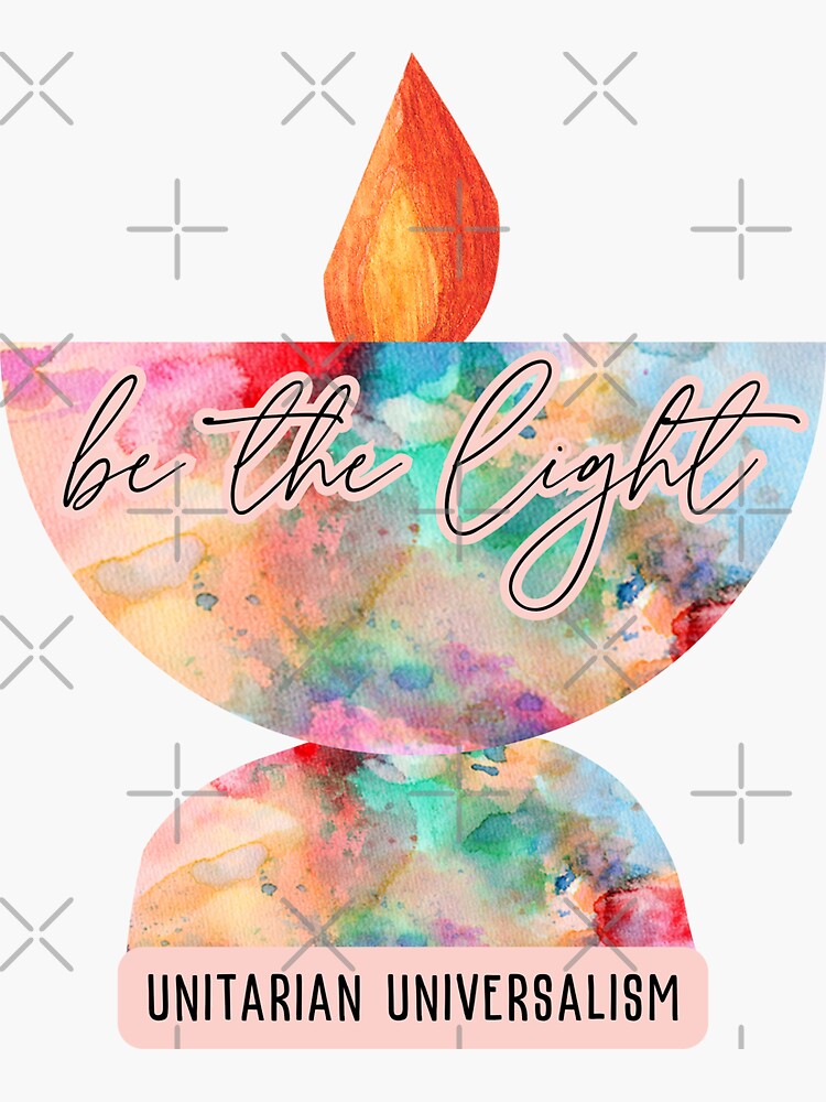 "UU Unitarian Universalism Chalice "Be The Light" Pink Watercolor ...