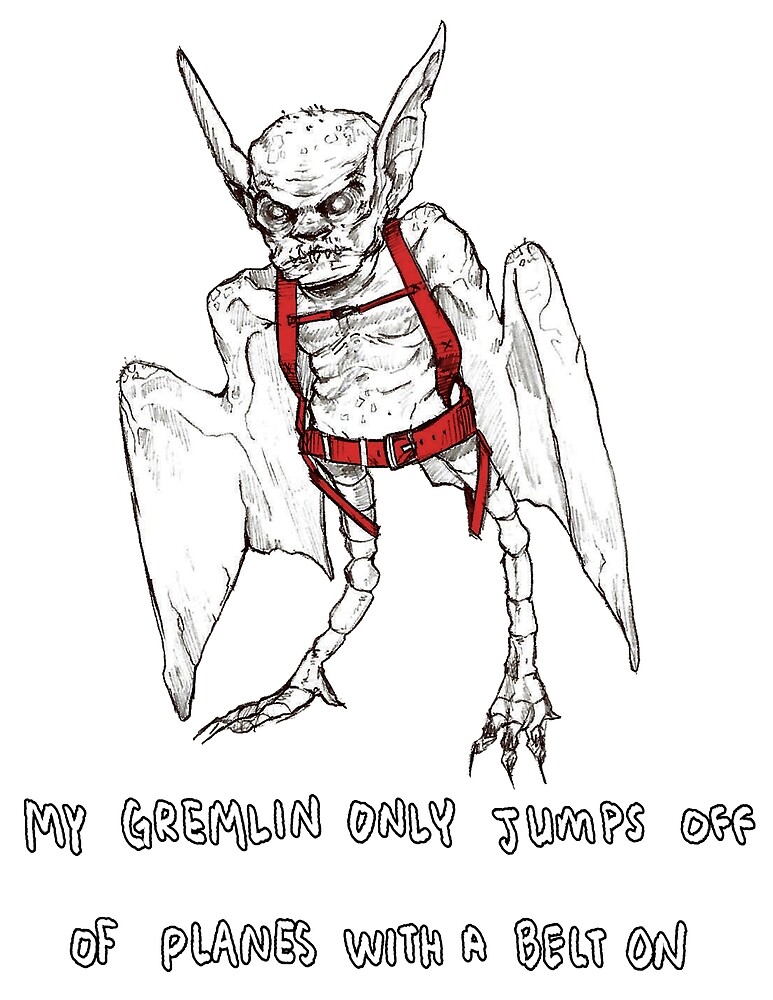 "PLANE GREMLIN" by cannibalconsult | Redbubble