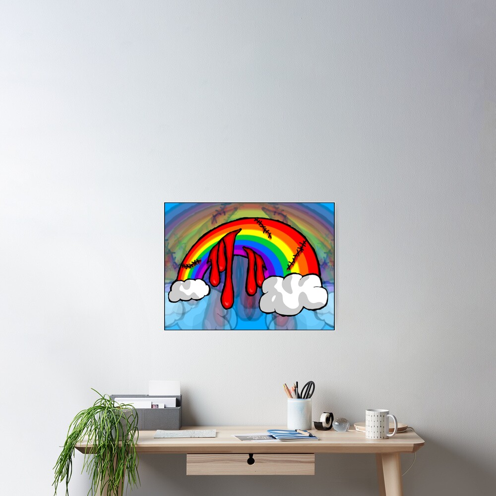 "The Bleeding Rainbow" Poster by GrimDork | Redbubble