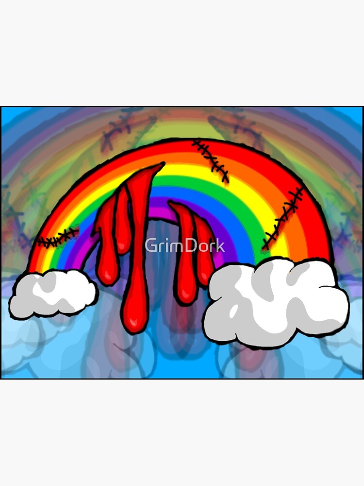 "The Bleeding Rainbow" Poster by GrimDork | Redbubble
