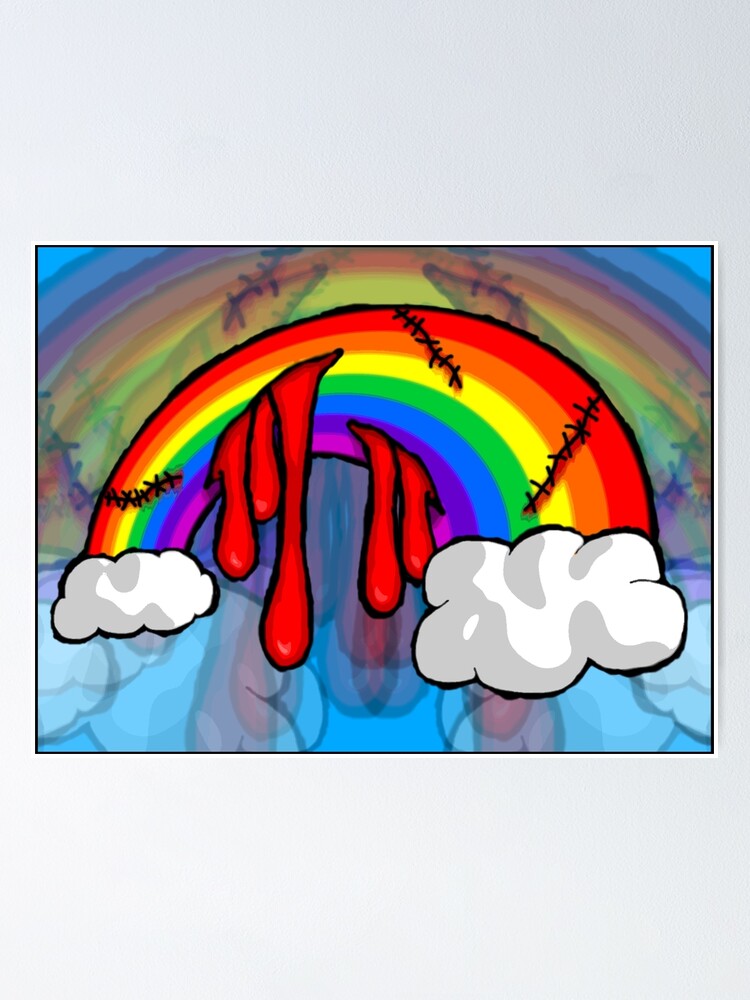 "The Bleeding Rainbow" Poster by GrimDork | Redbubble