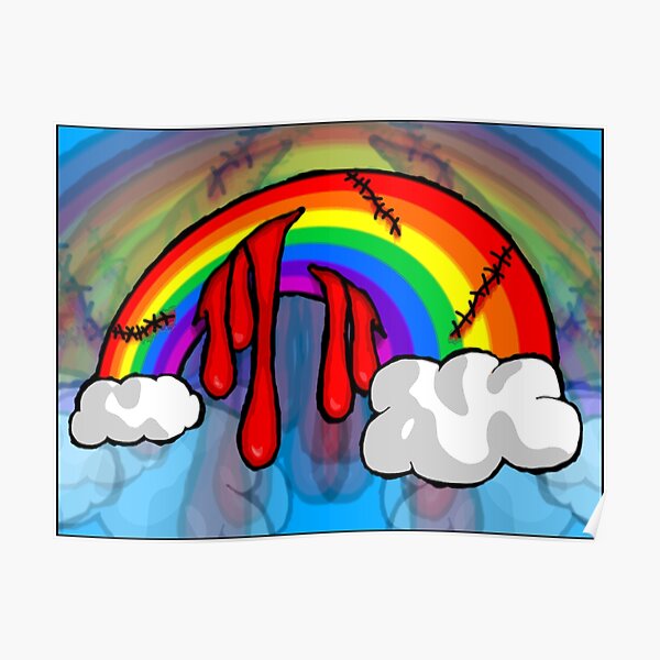 "The Bleeding Rainbow" Poster by GrimDork | Redbubble