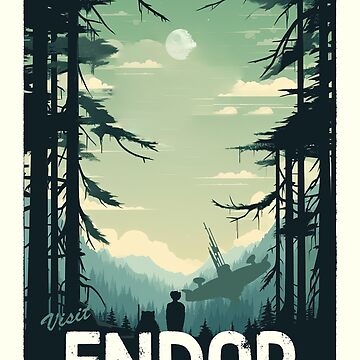 "Endor Retro Travel Poster" Poster for Sale by pixelthreads22 | Redbubble