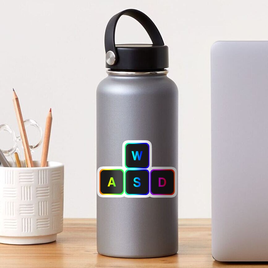 "Rainbow RGB Keyboard WASD - Gamer" Sticker for Sale by Wynthnos ...