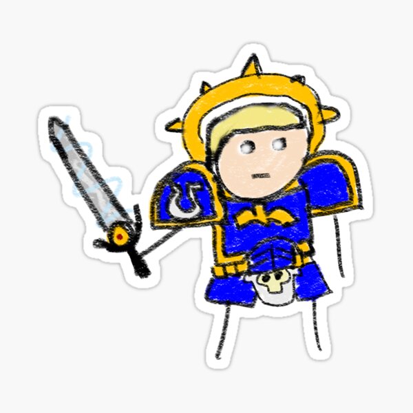 "Crayon Roboute Guilliman" Sticker for Sale by ReluctantMagos | Redbubble