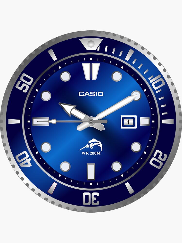 "Casio Duro Blue Vector" Sticker for Sale by RadDadArt | Redbubble
