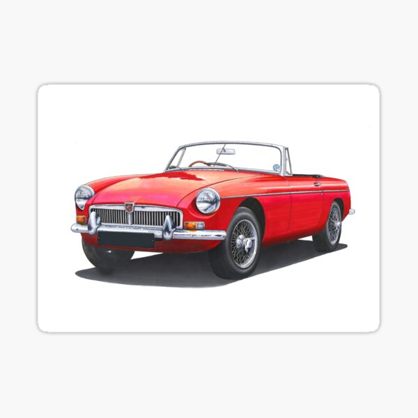 "MGB Roadster" Sticker for Sale by Andemk1 | Redbubble