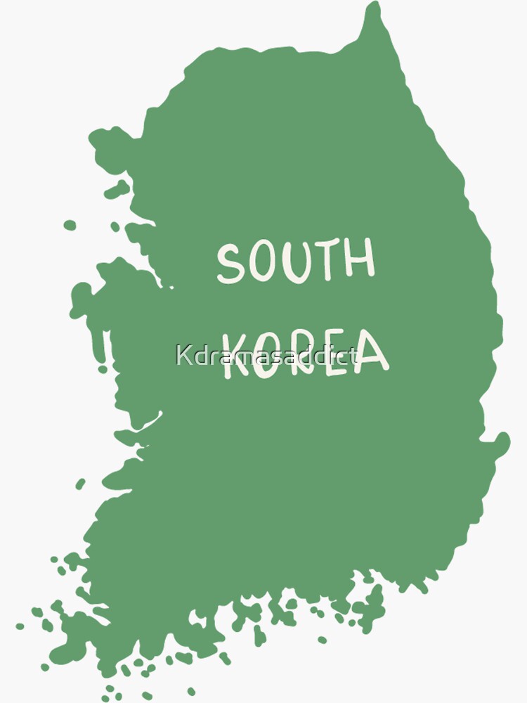 "Korean Map - South Korean Map Sticker" Sticker for Sale by ...