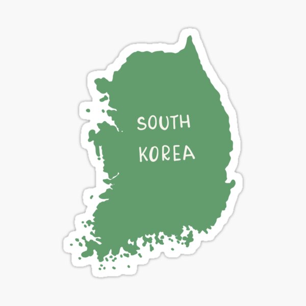 "Korean Map - South Korean Map Sticker" Sticker for Sale by ...